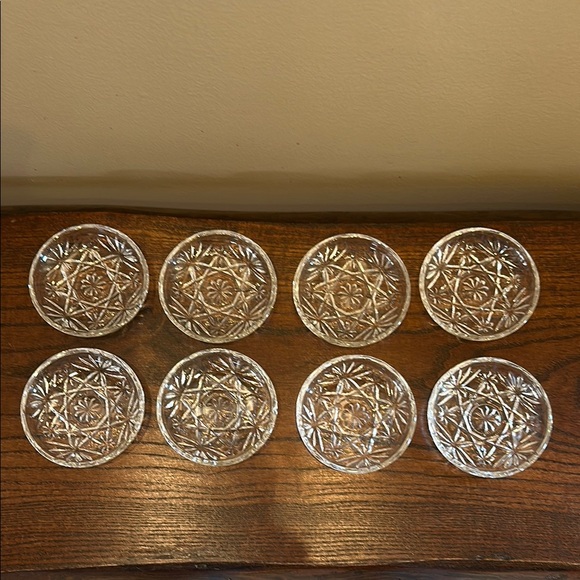Anchor Hocking | Dining | Vintage Set Of 8 Clear Glass Anchor Hocking ...